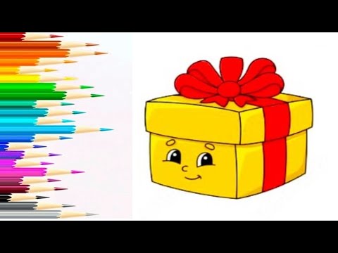 HOW TO DRAW A CIFT BOX? @babycolor2505 #drawing #giftbox - YouTube