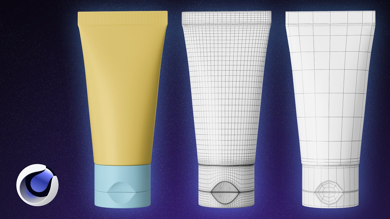 Modeling & Unwrapping Cream Tube In Cinema 4D - YouTube