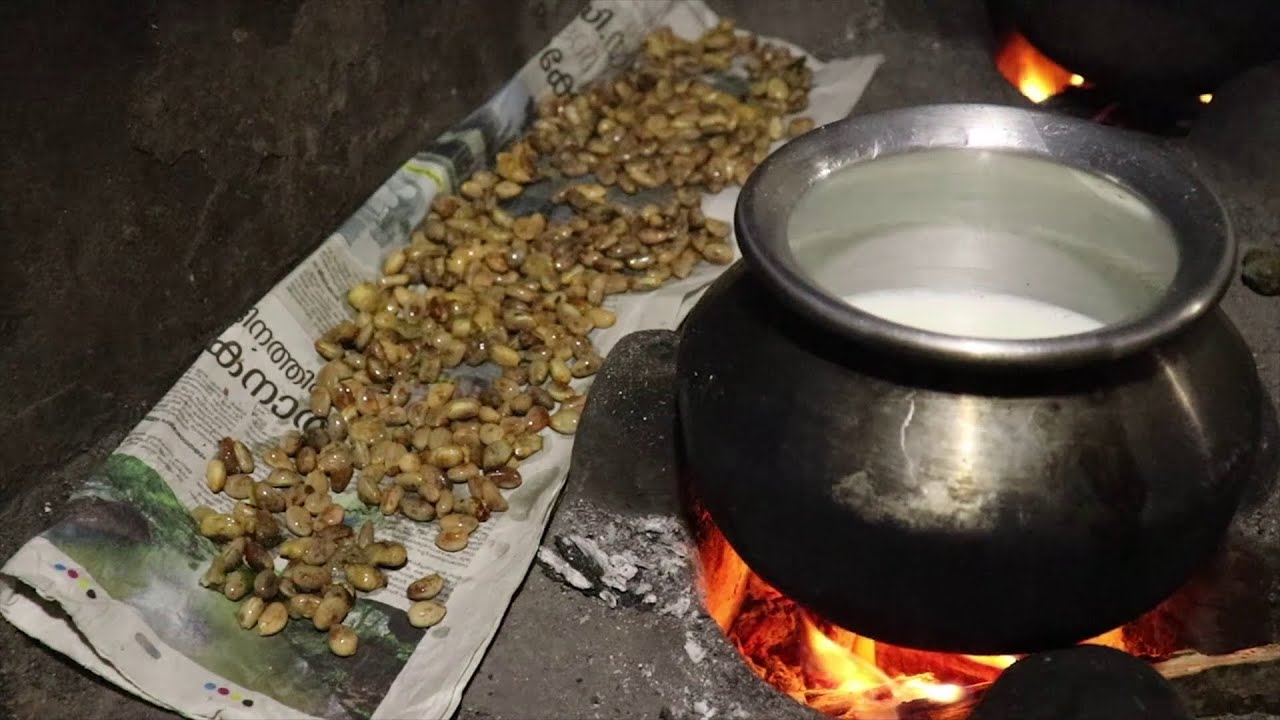 Easy Snack - Wild Jackfruit seeds + jaggery - YouTube