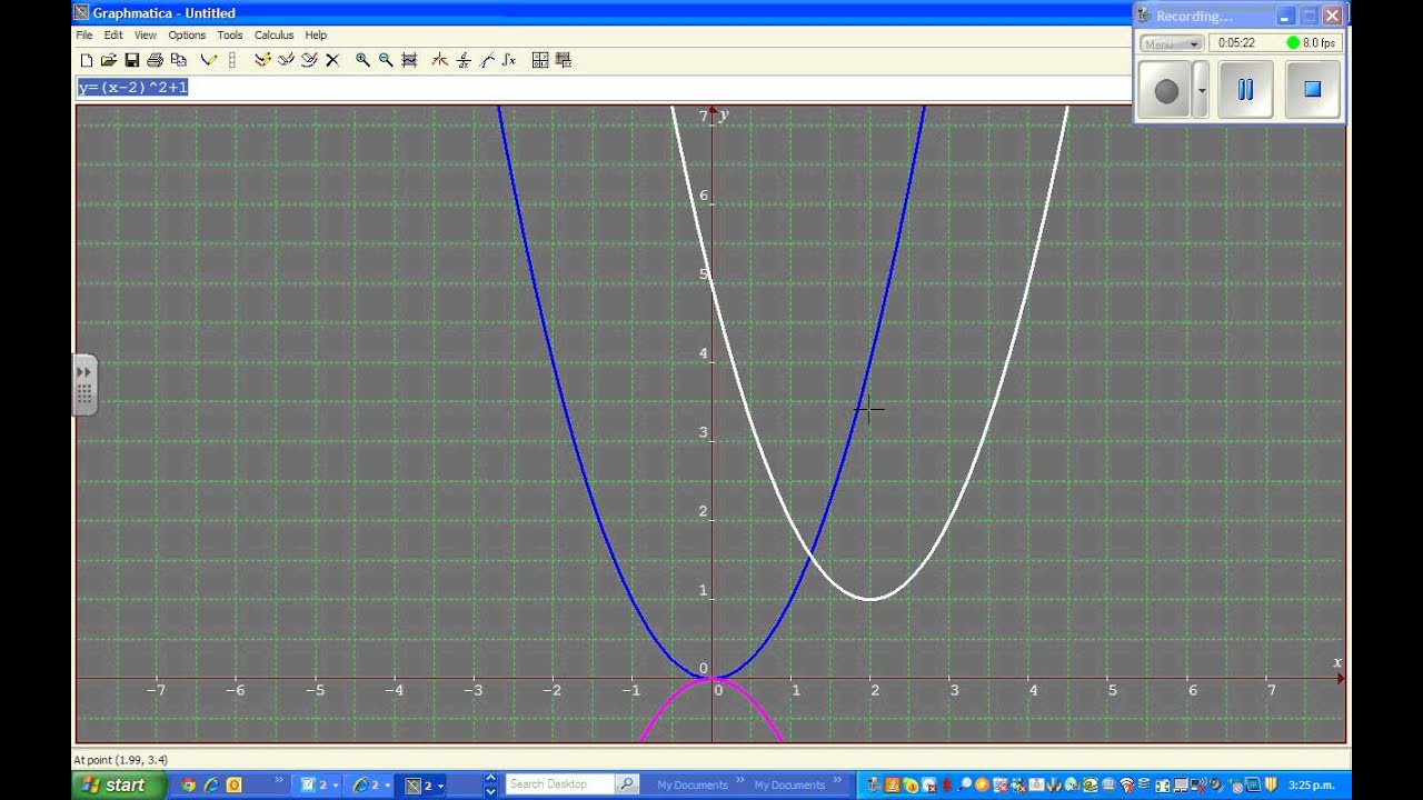 Transformation of basic parabola y =x^2 - Part 3 - YouTube