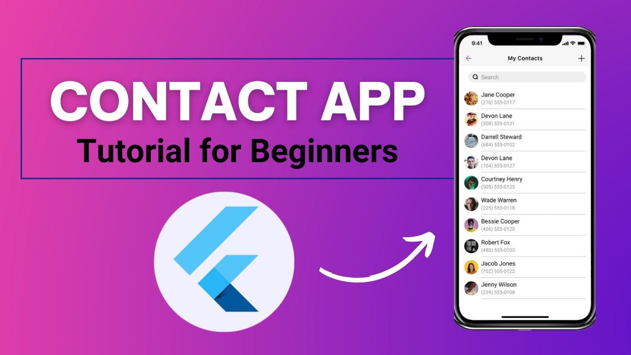Flutter Course For Beginners Contact App Tutorial Youtube