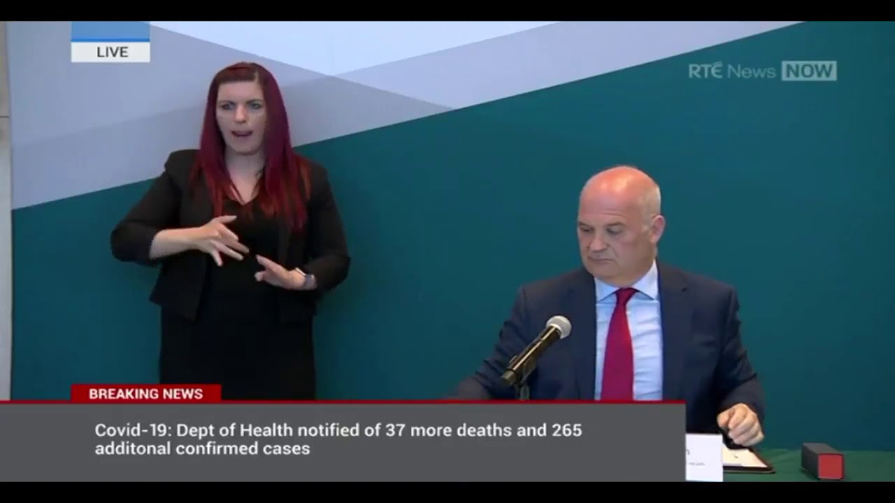 Tony Holohan asked hard questions by Jemima Burke, microphone turned ...