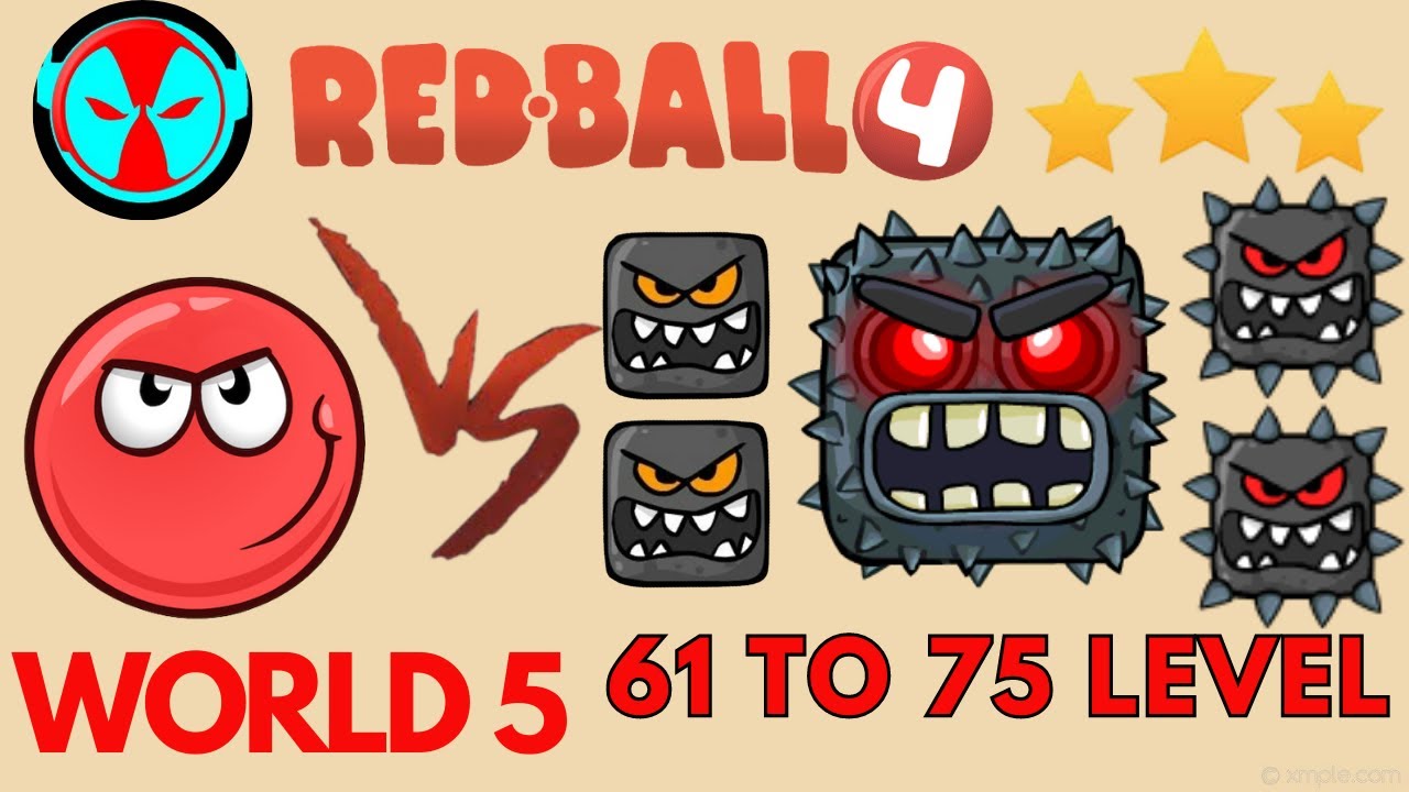 Red Ball 4 | Gameplay Walkthrough | World 5 | 61 to 75 Level - YouTube
