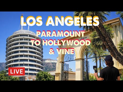 LIVE Los Angeles Walk • Paramount to Hollywood & Vine | LA Live Cam