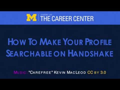 How To Make Your Profile Searchable On Handshake - YouTube