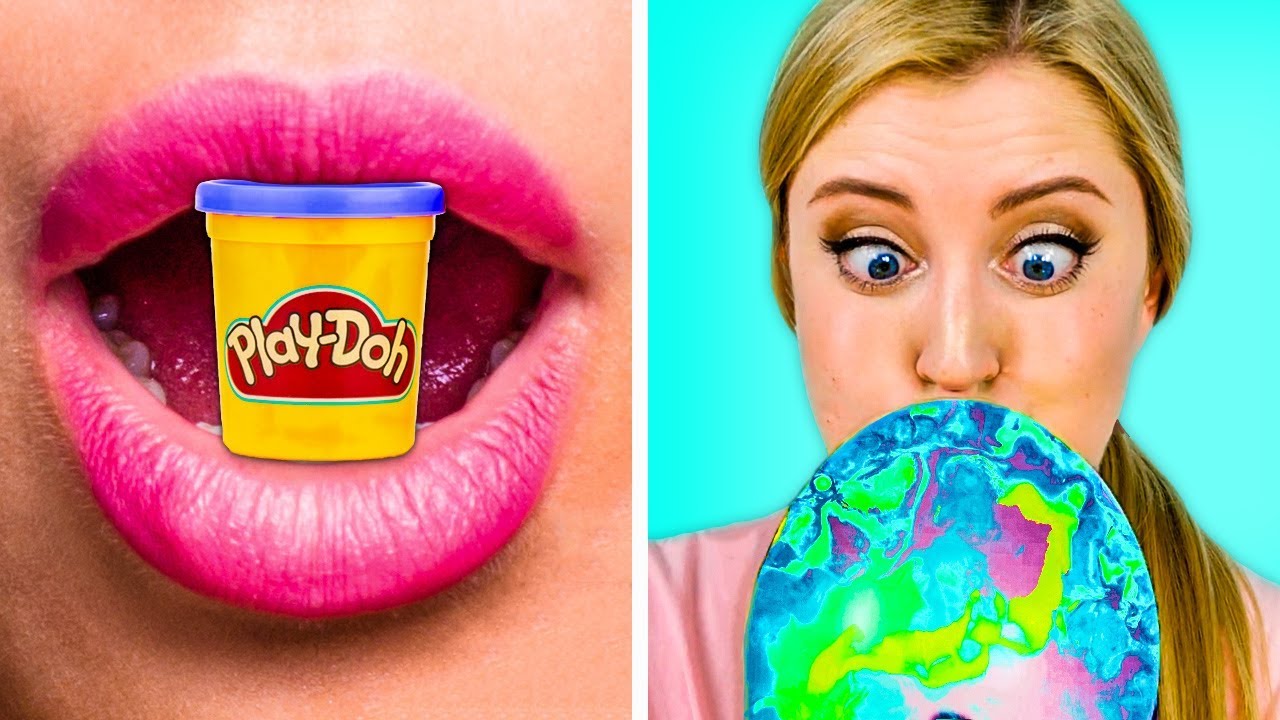 ŚMIESZNE PRANKI Z JEDZENIEM || Przedmioty VS Gumowate Jedzenie od 123 ...