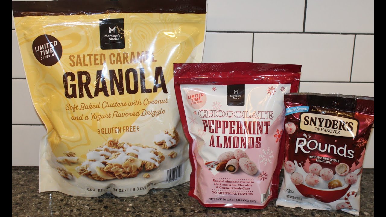 Member’s Mark Salted Caramel Granola & Chocolate Peppermint Almonds ...