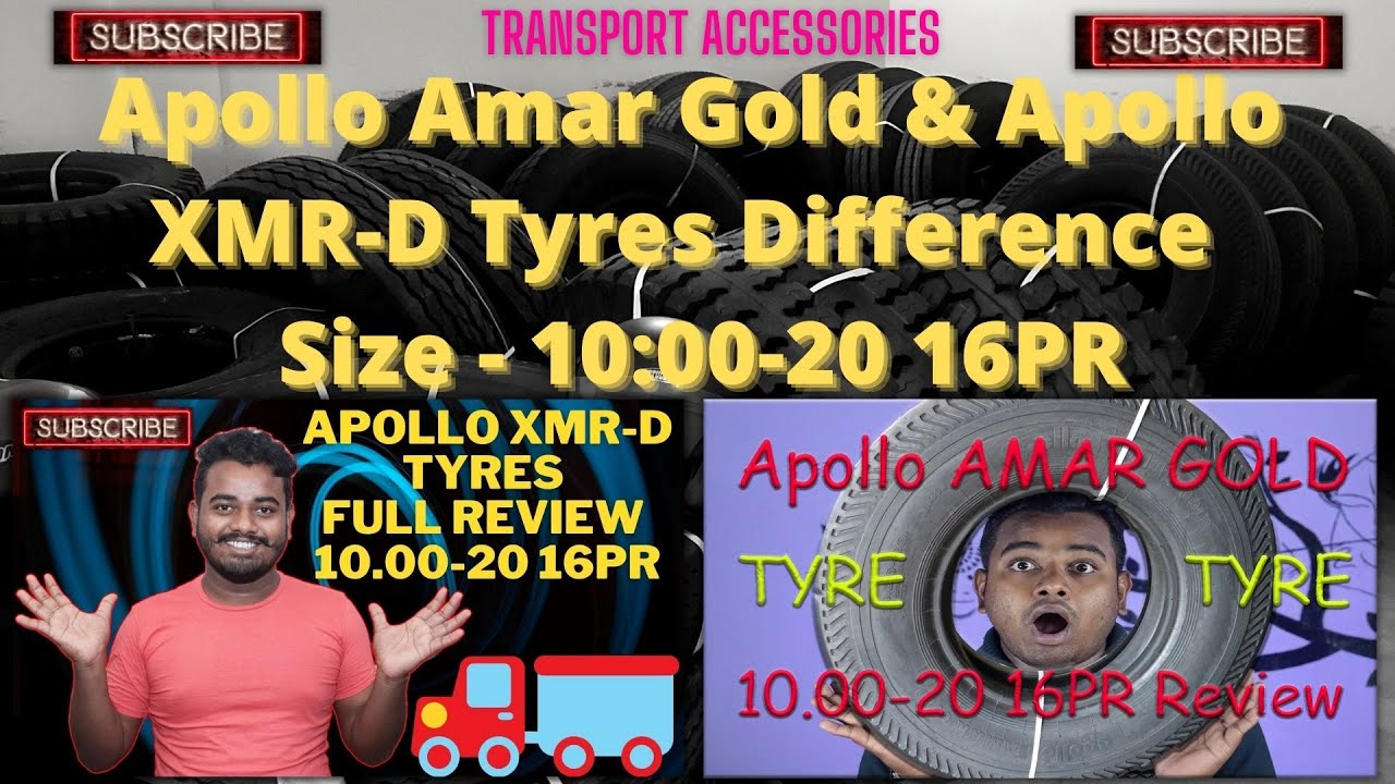 Apollo Amar Gold & Apollo XMR-D Tyres Difference | Size - 10:00-20 16PR ...