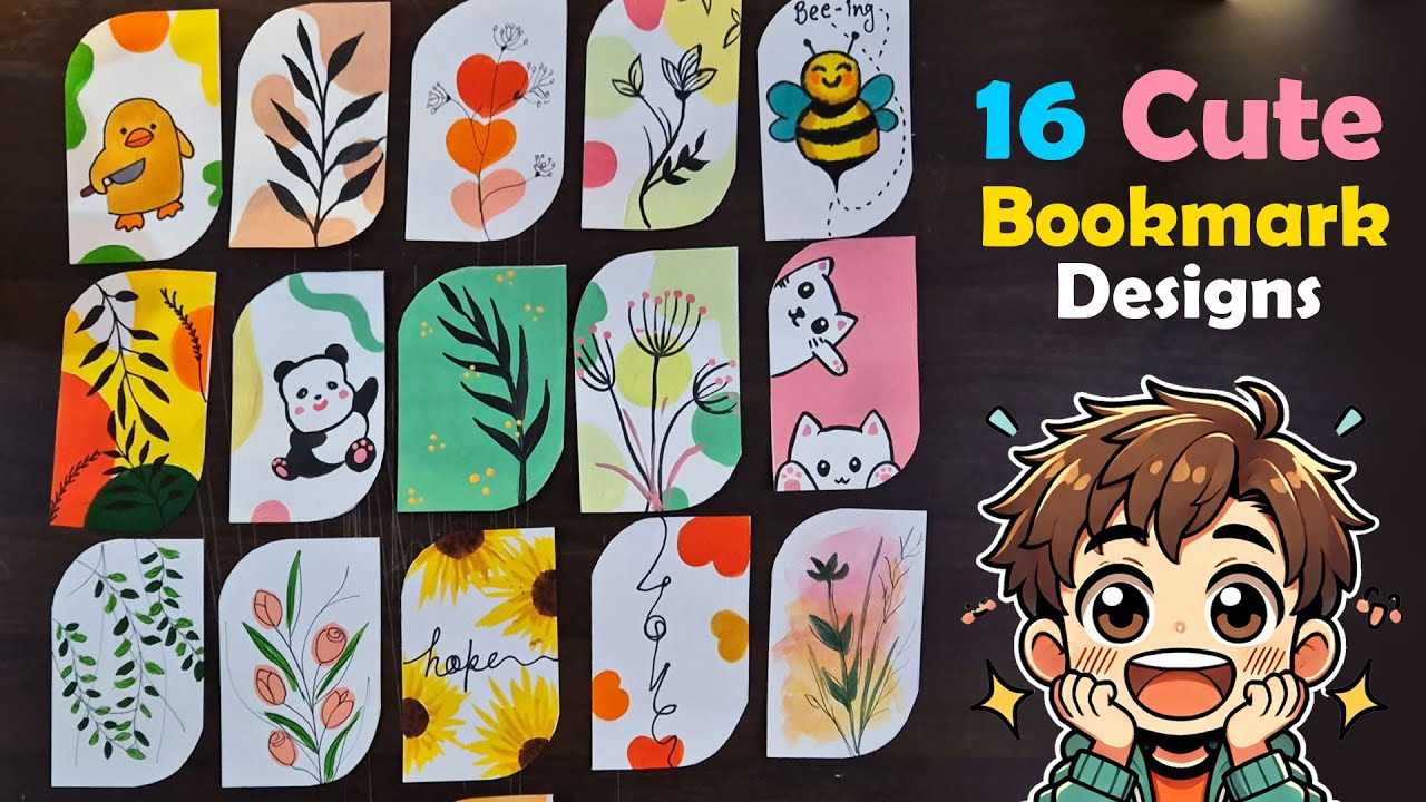 16 Creative Bookmark Ideas | Fun & Easy Drawing Tutorial Step-by-Step ...