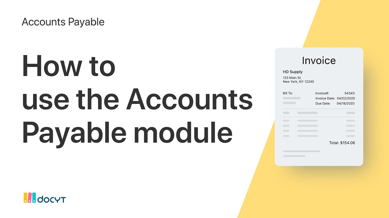 How to Use the Accounts Payable Module - YouTube