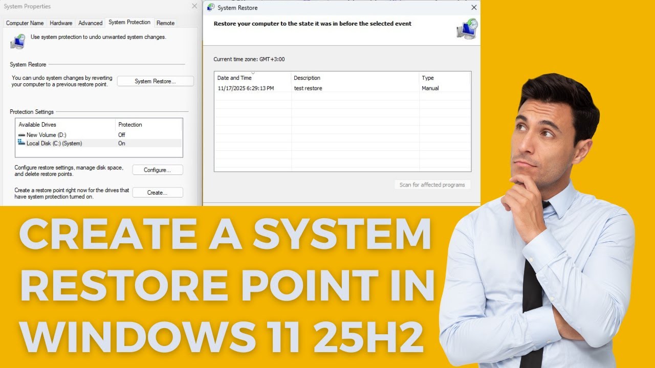 How to Create A System Restore Point in Windows 11 25h2 - YouTube
