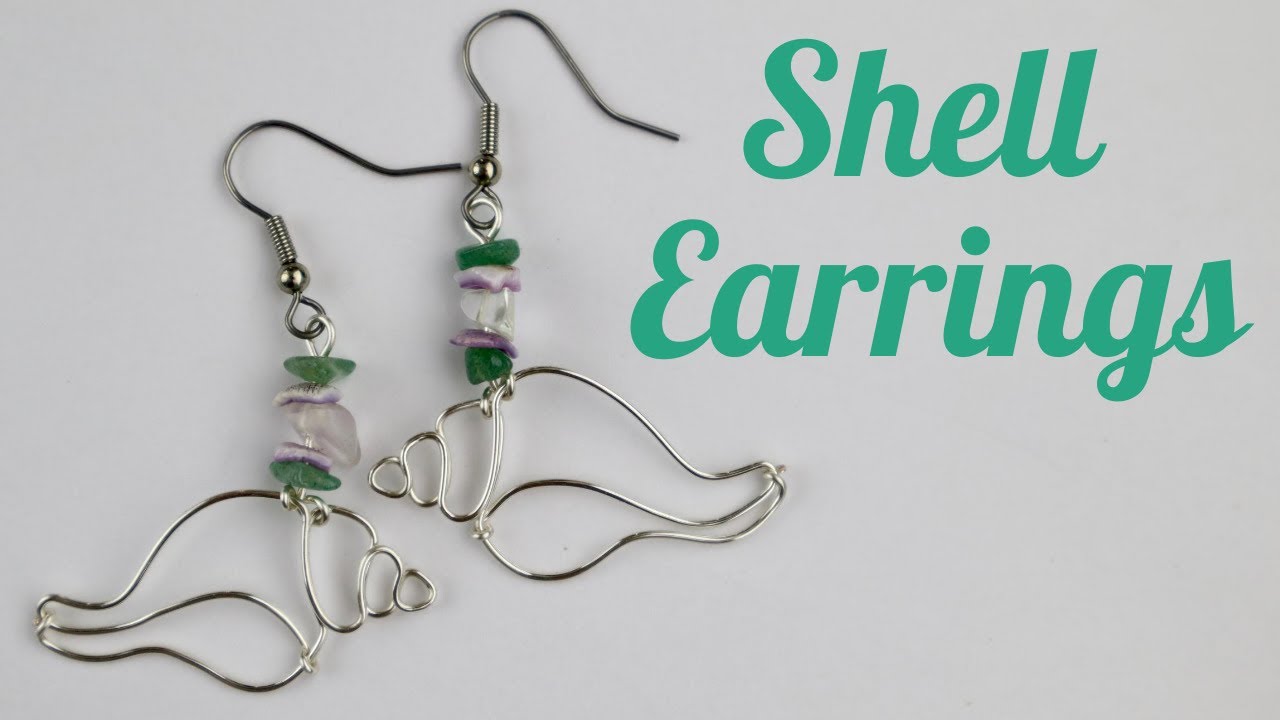DIY Shell Earrings Wire Jewelry Tutorial - YouTube