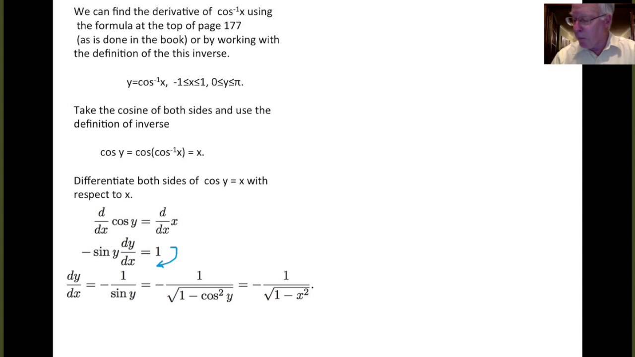 The Inverse Cosine Function - YouTube