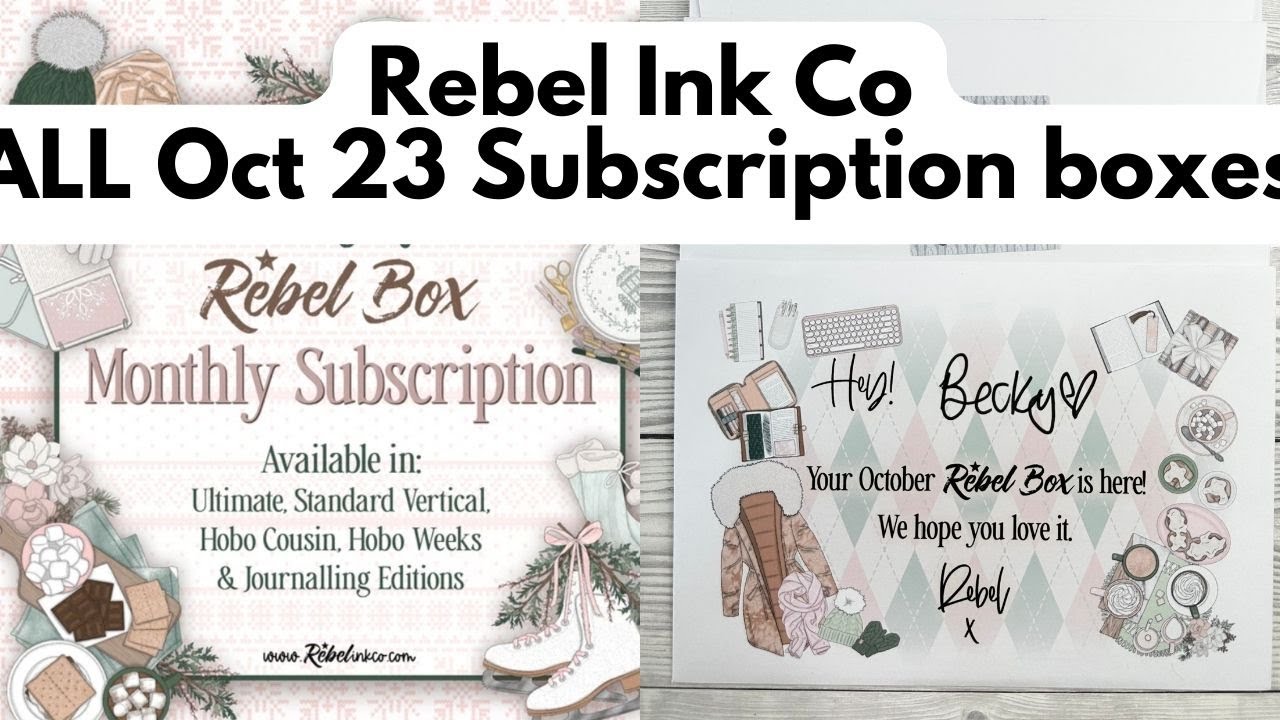Unboxing ALL of Oct 2023 Rebel ink co SUBSCRIPTIONS - YouTube