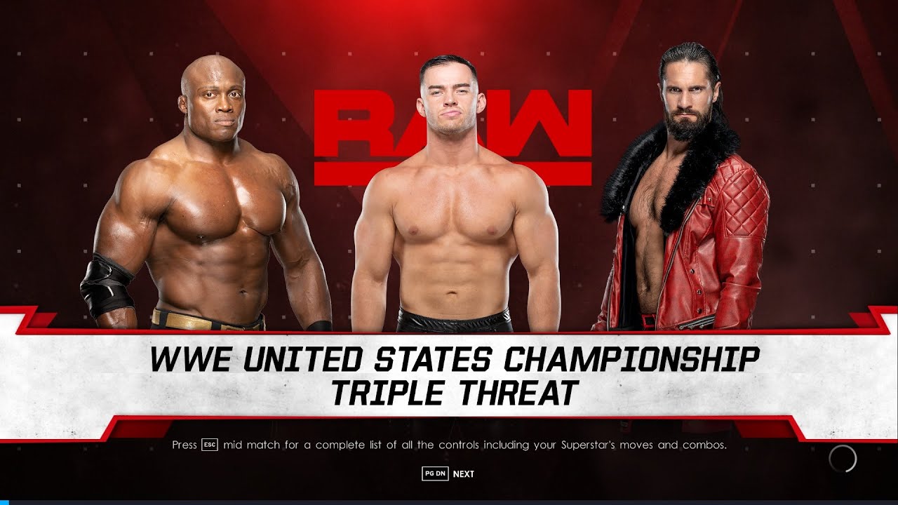WWE Seth Rollins VS Bobby Lashley VS Austin Theory |Triple Threat Match ...