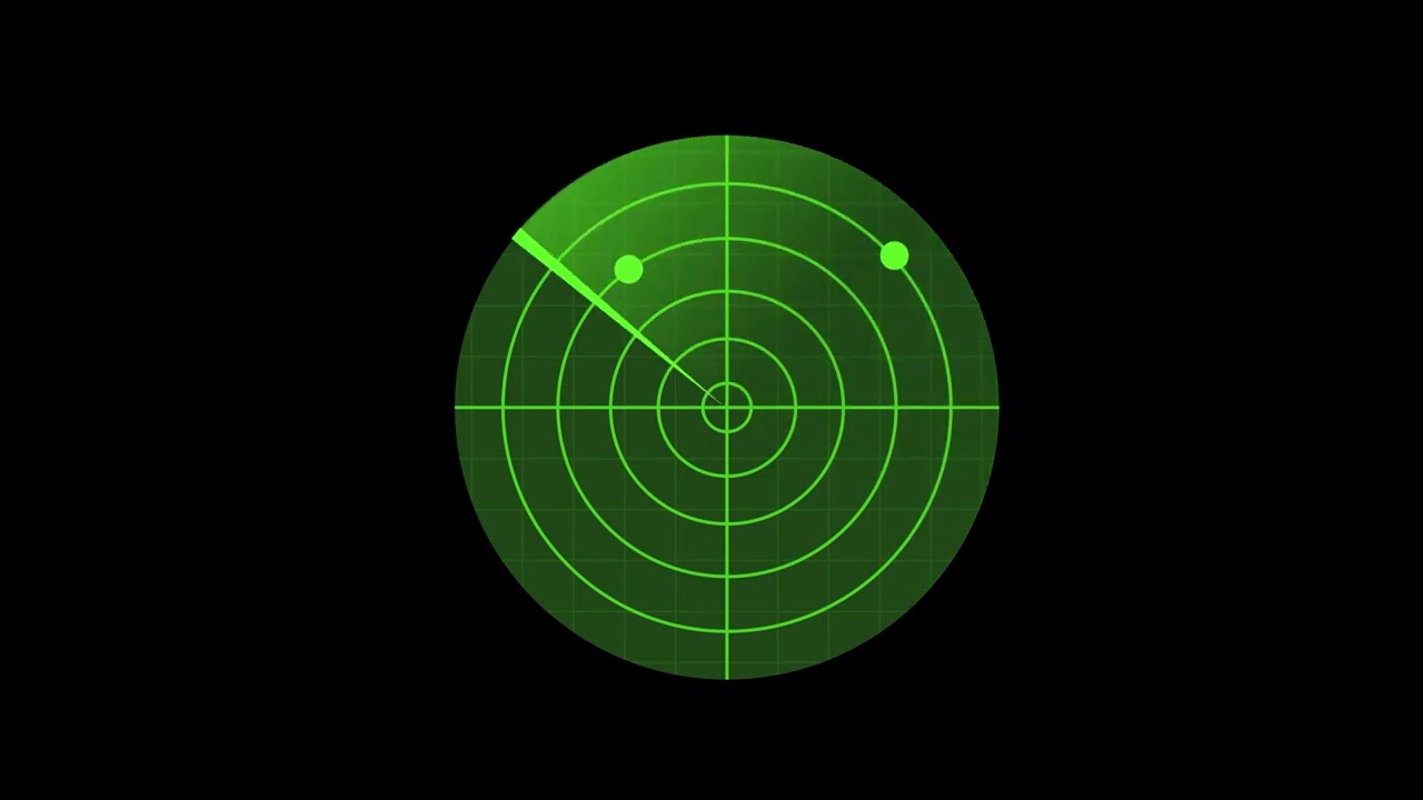Radar green on black background. - YouTube