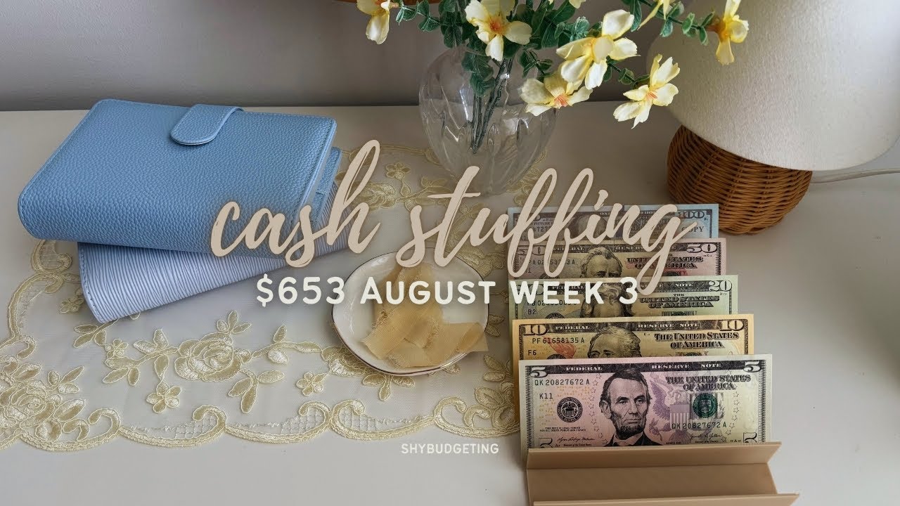 hi ♡ l cash stuffing l $653 l august week 3 - YouTube