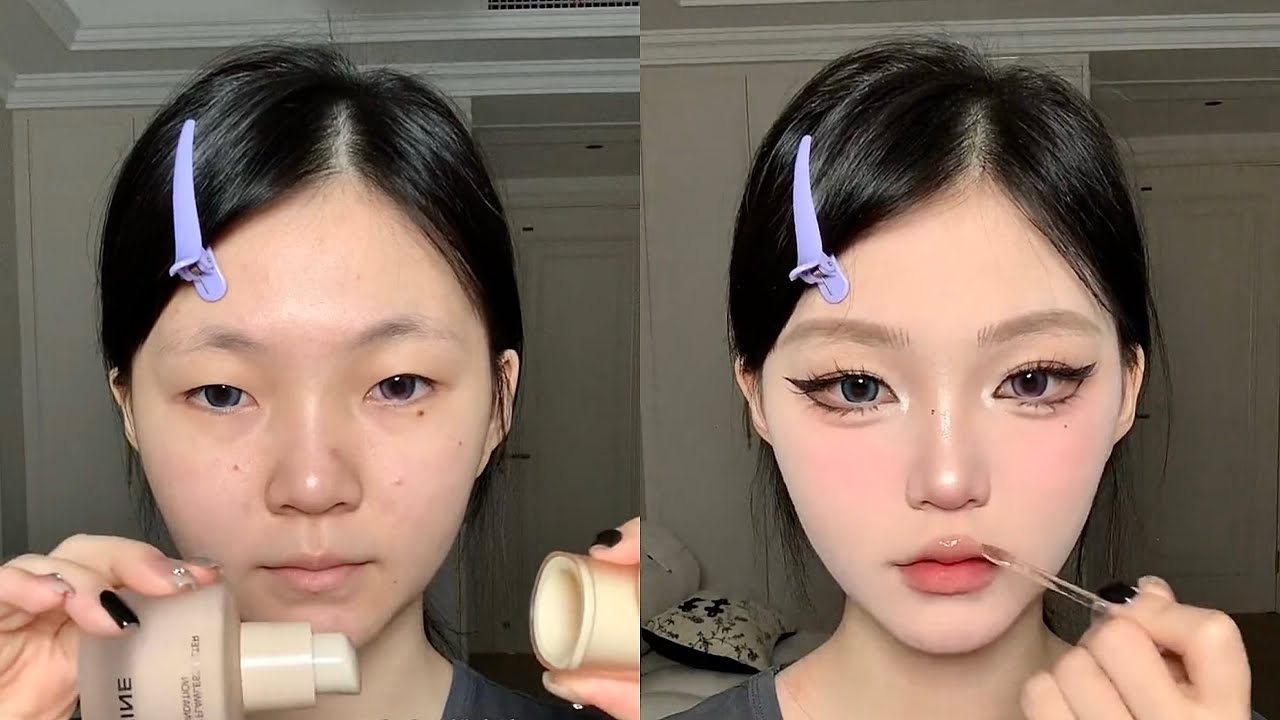 Douyin makeup full tutorial ~ step by step make up ☁️ - YouTube