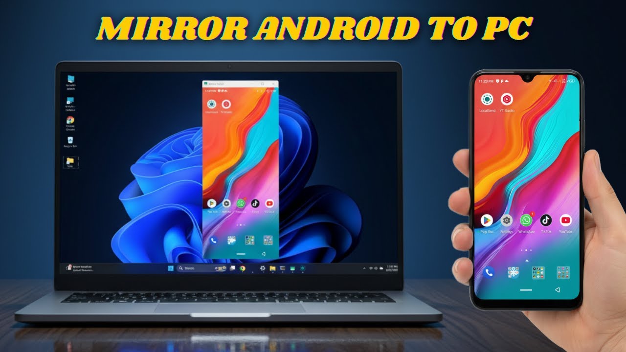 Share / Mirror Android Screen to PC | How to Control Android Phone from a PC or Laptop [USB ...