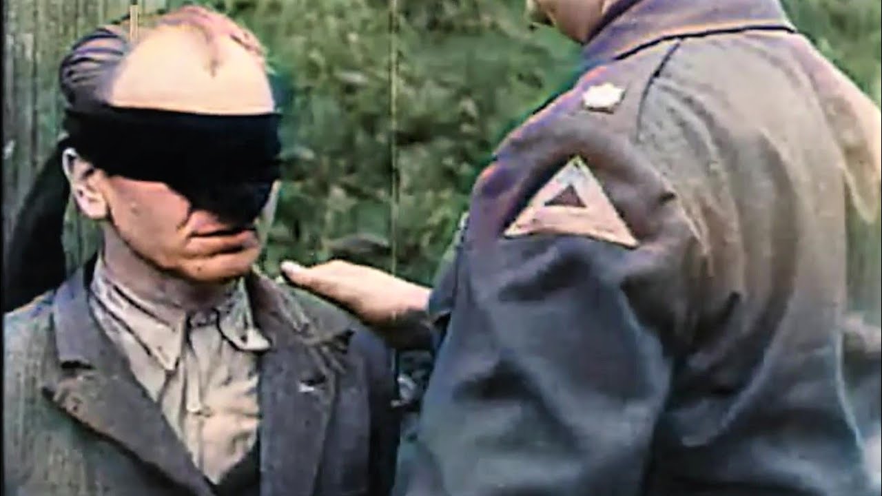WW2 German Spy Execution by US 7th Army Firing Squad! 1st Time In Color ...