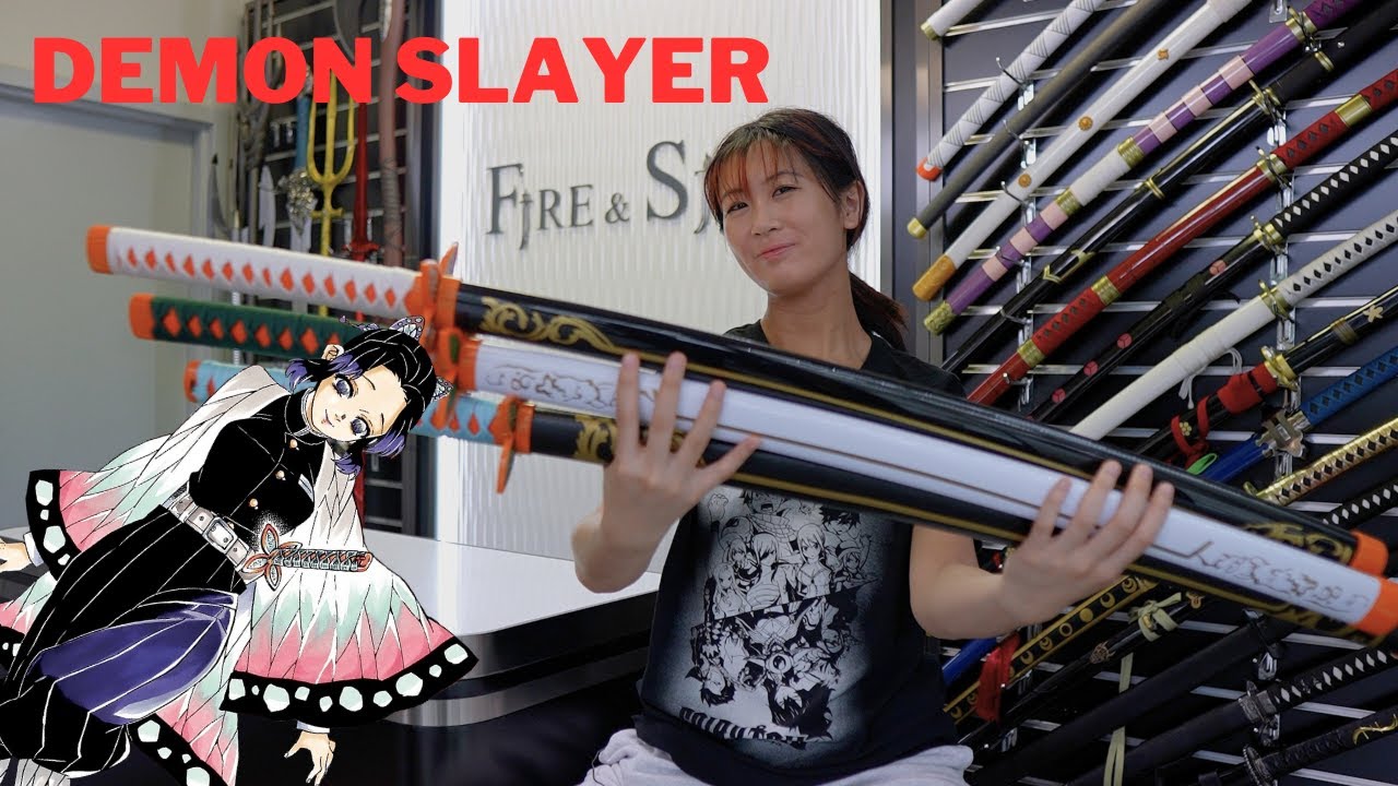 Shinobu Kocho's REAL LIFE Demon Slayer SWORDS!! - YouTube