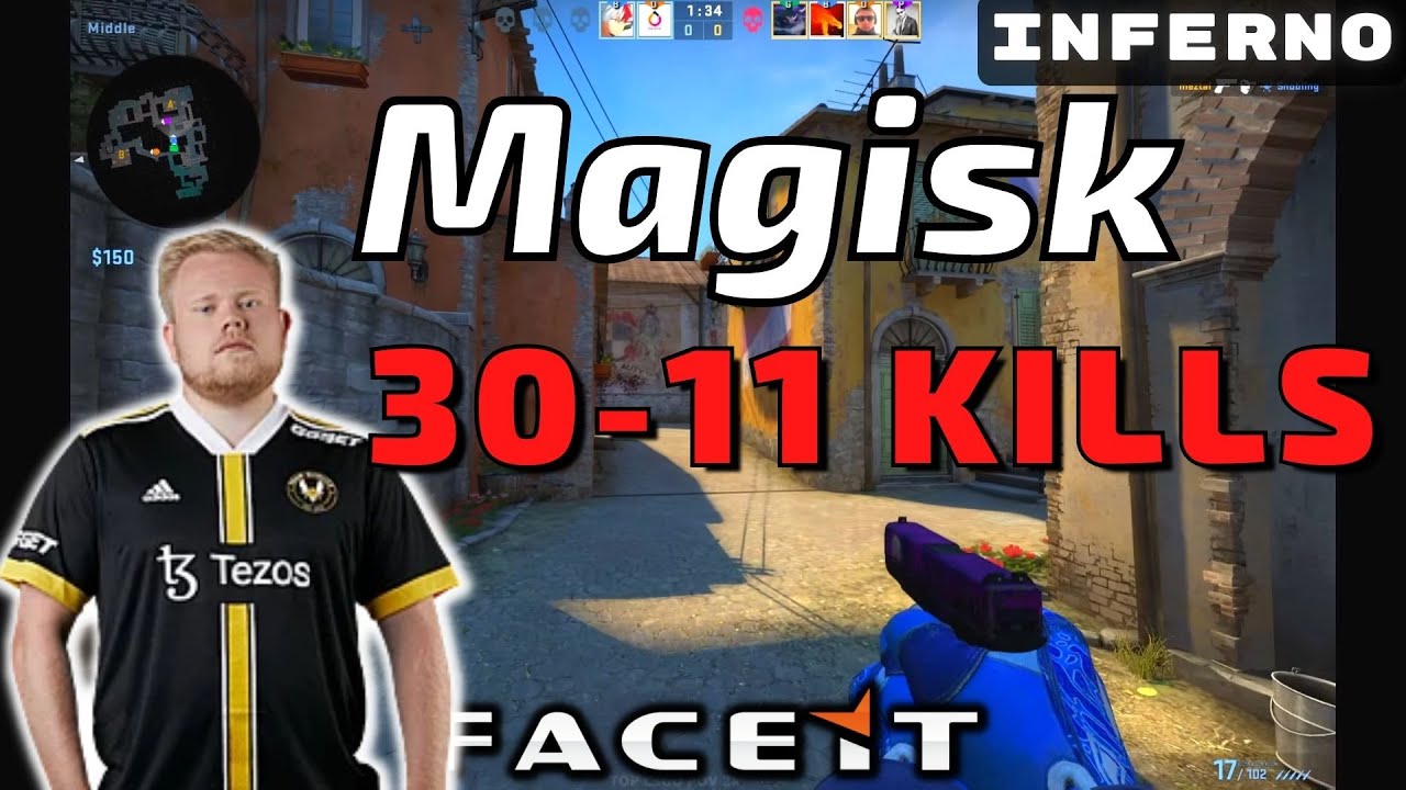 CSGO POV Magisk (30-11) Inferno 𝙒𝙞𝙣 (16-6) / Faceit 19.01.2023 - YouTube