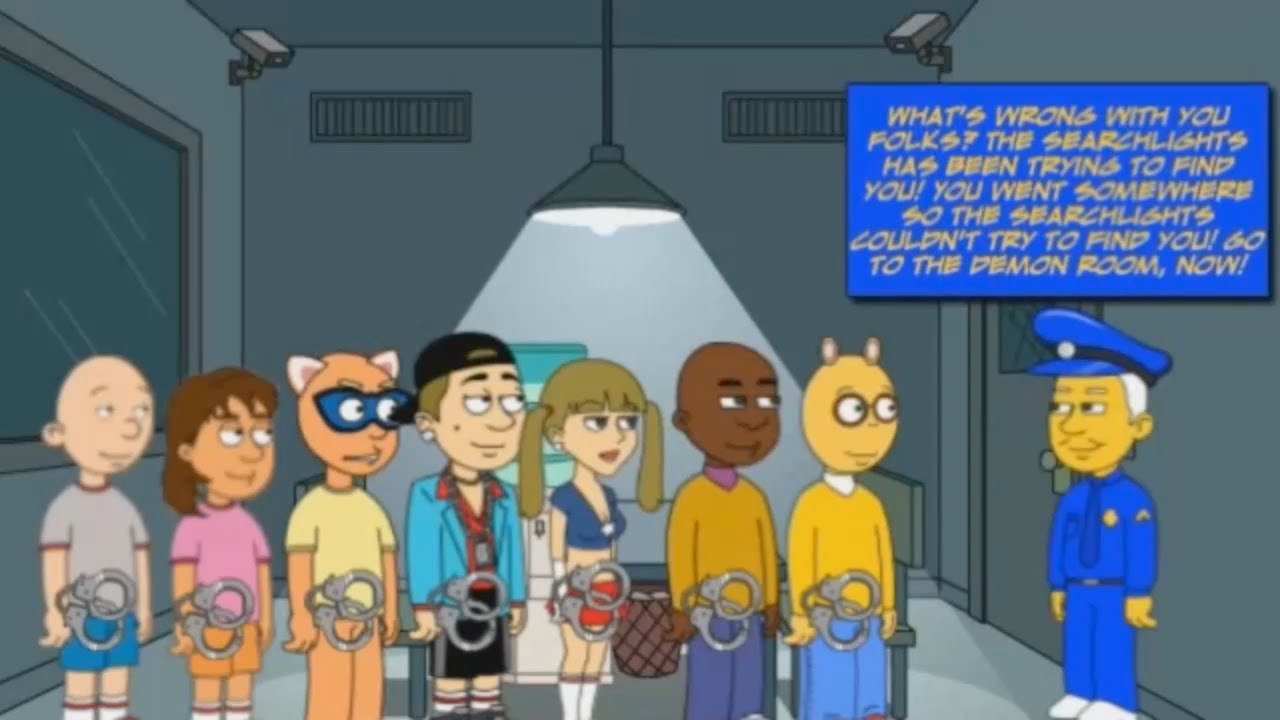 Classic Caillou And 6 Folks Do The Scared Straight Program - YouTube