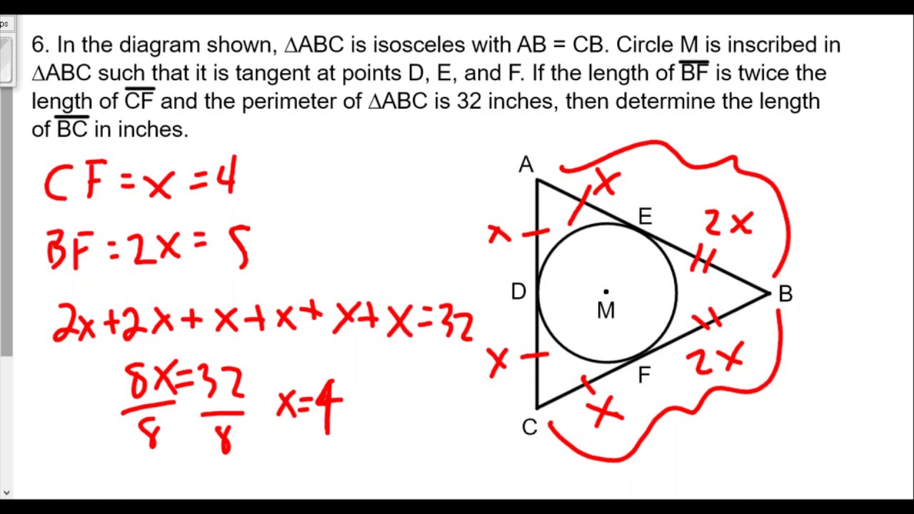 Tangents in a Circle Lesson 20 HW Review Part 3 - YouTube