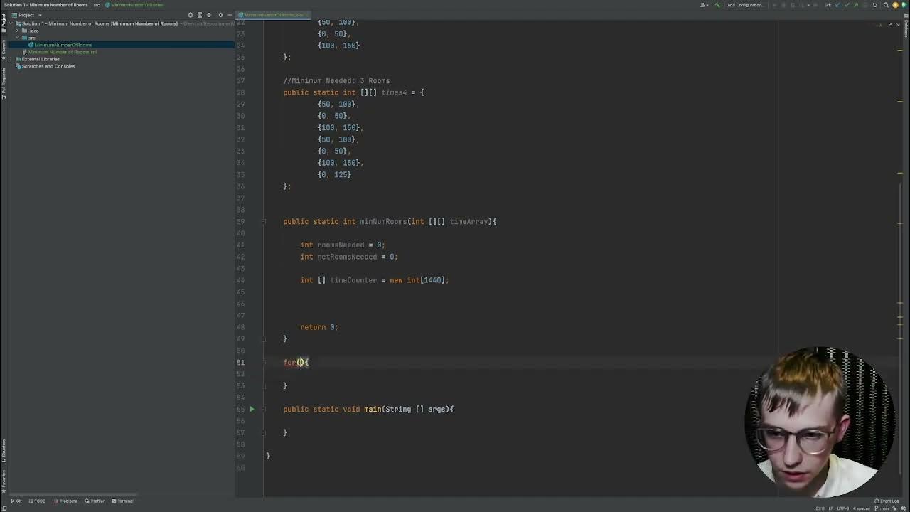Weekly Coding Challenge #1 - Minimum Number of Classrooms (LeetCode) - YouTube
