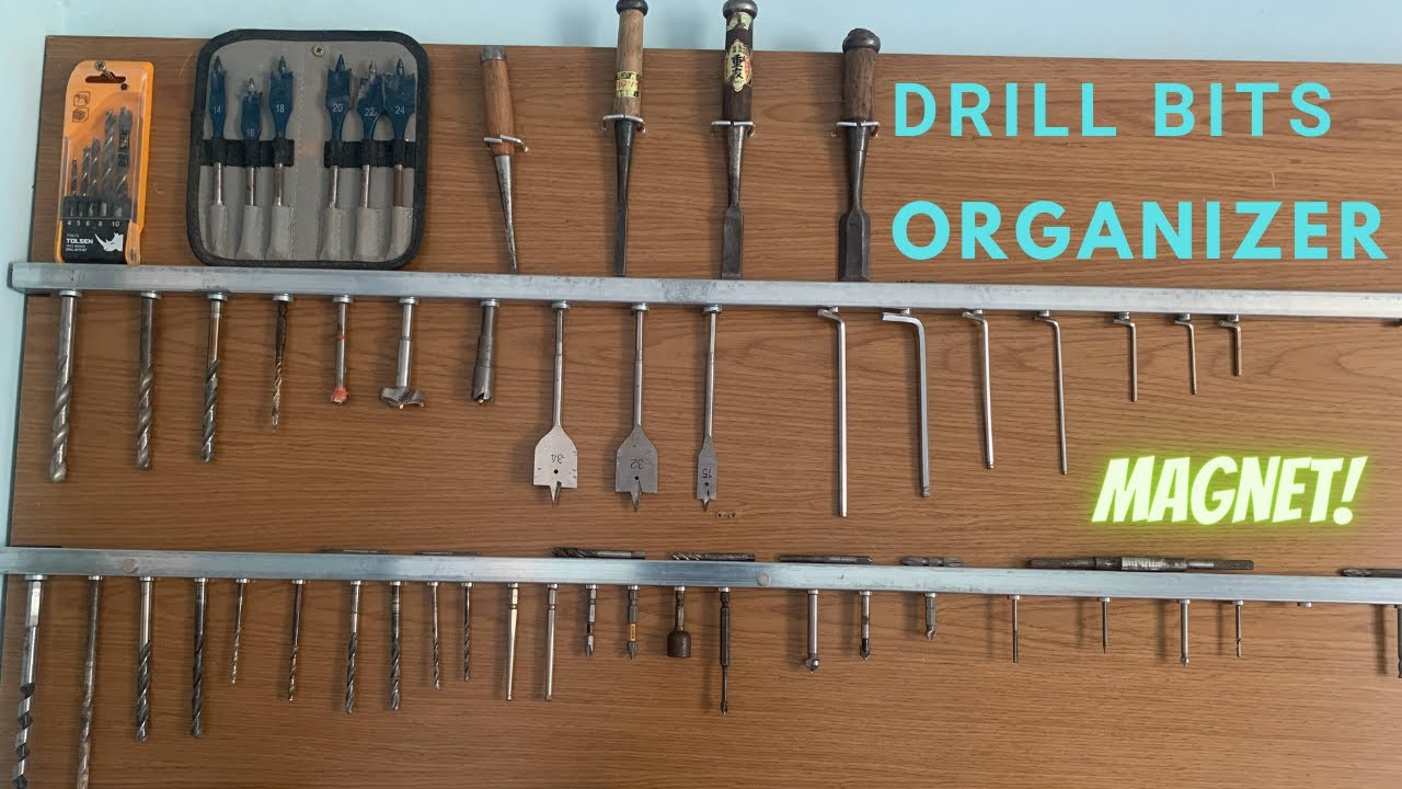 [Ep31] DIY a drill bits organizer board (using magnet) - YouTube