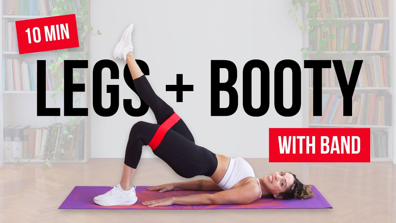 10 Min Fast Legs Booty Burner Workout With Band No Repeat No