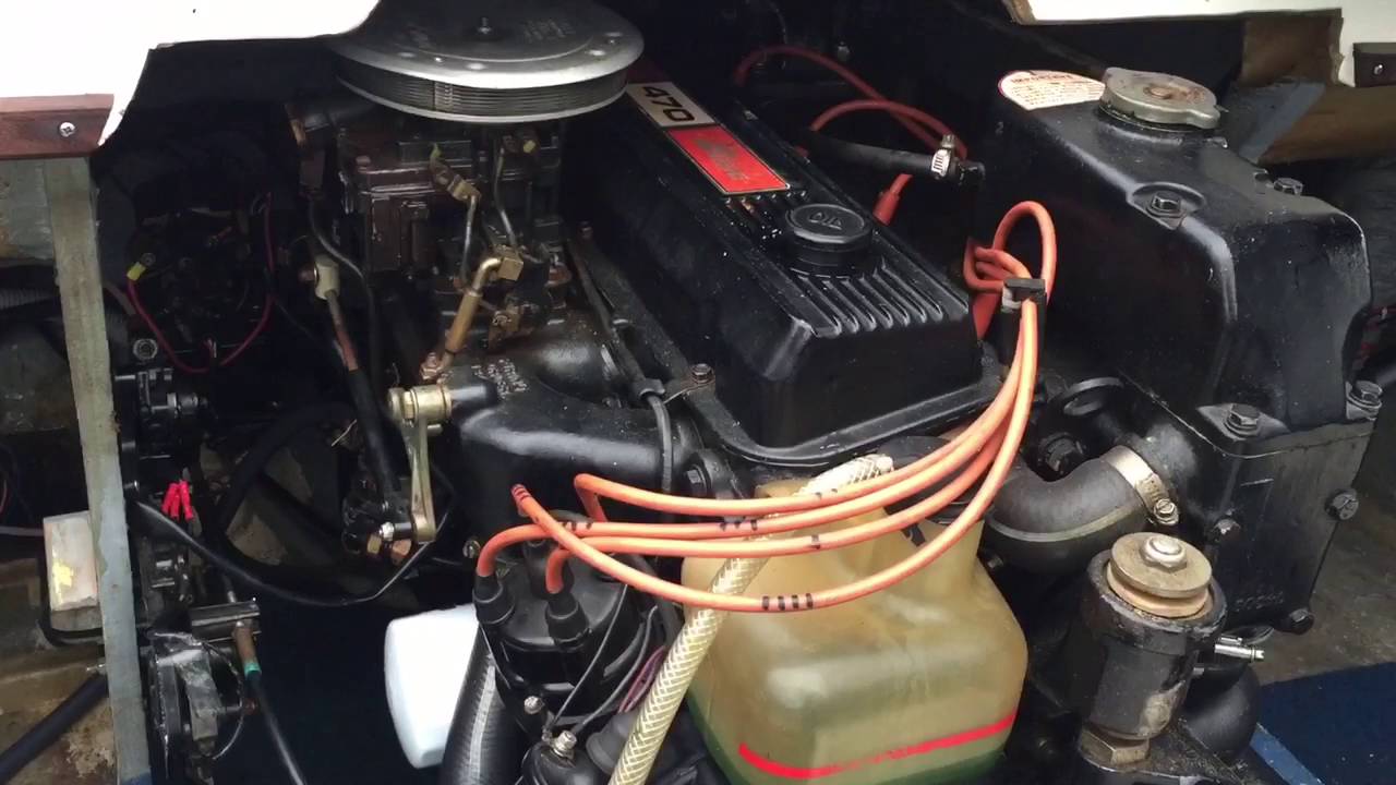 Mercruiser 3.7 startup bad bearings - YouTube
