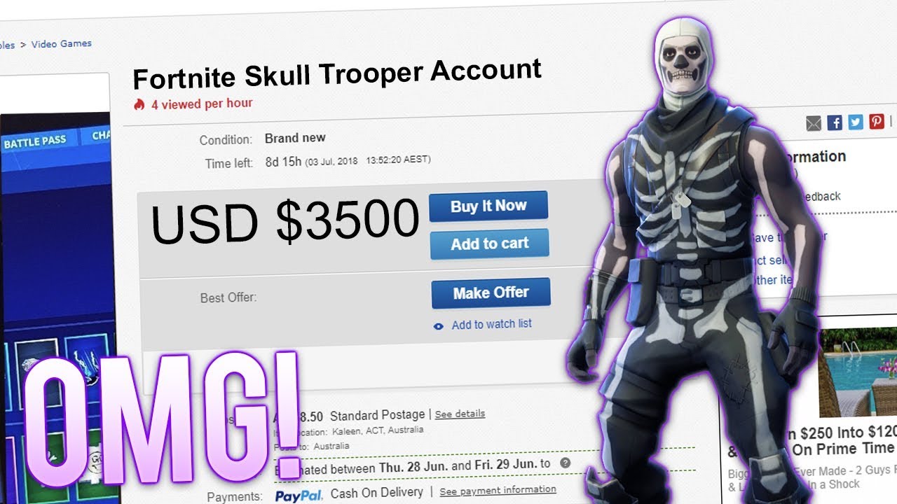 BUYING A RARE FORTNITE ACCOUNT WITH SKULL TROOPER & ALL SKINS *Scammed ...