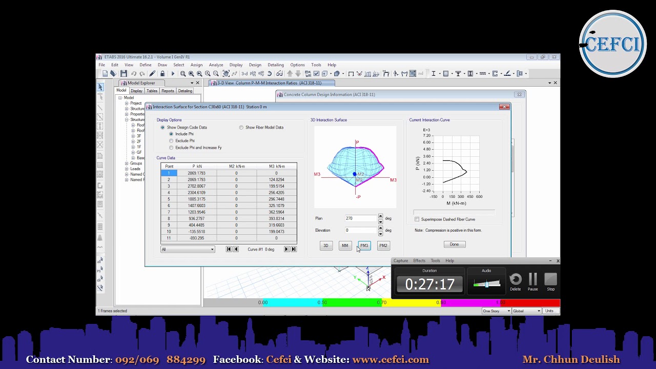 DESIGN COLUMN IN ETABS2016 & SPCOLUMN.V5 5 - YouTube