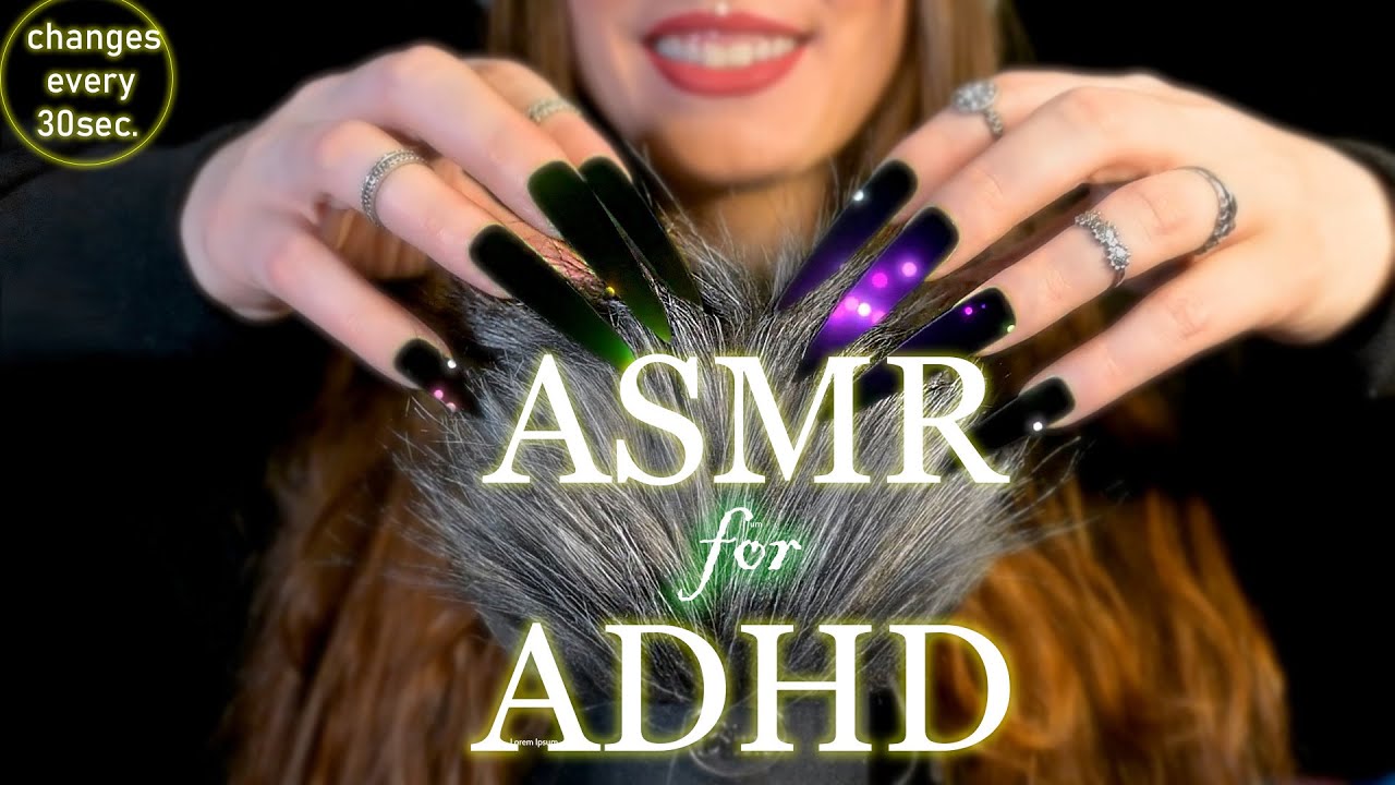 ASMR Brain Massage That Changes Every 30 Sec 💗 Greenscreen Nails! - YouTube