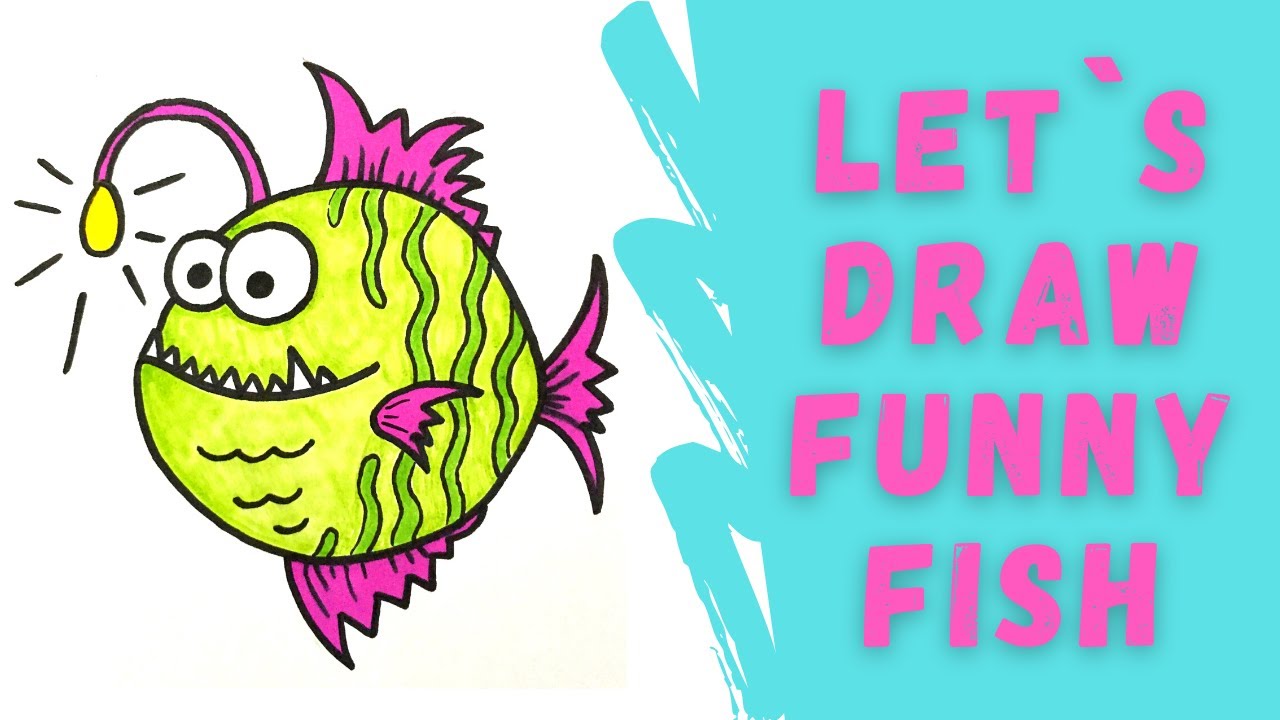 How to Draw a Fish Sea Devil | Funny Drawing | Step by Step - YouTube
