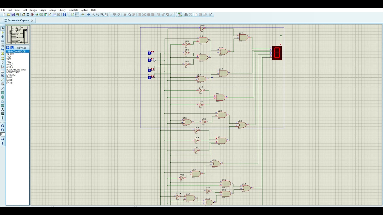 Practica 7 Decodificador Proteus 8 Demonstration Schematic Capture 2021 ...
