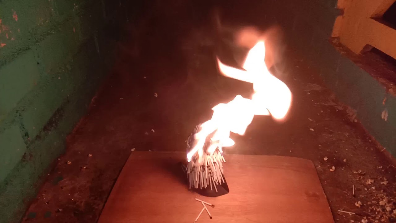 MATCHSTICK PYRAMID EXPERIMENT AT HOME - YouTube