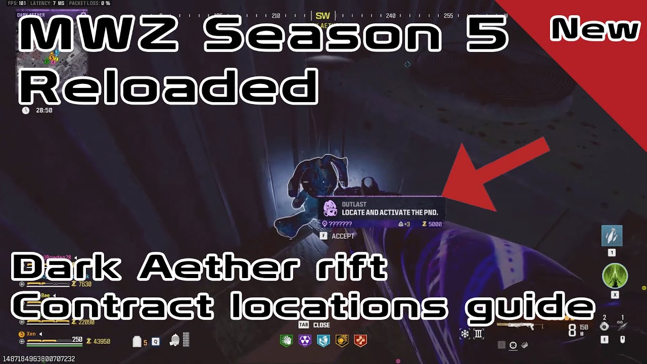 Contract locations GUIDE in the Dark Aether for Season 5 Reloaded | COD ...