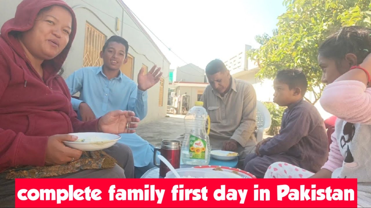 first breakfast in Pakistan wd complete family - YouTube