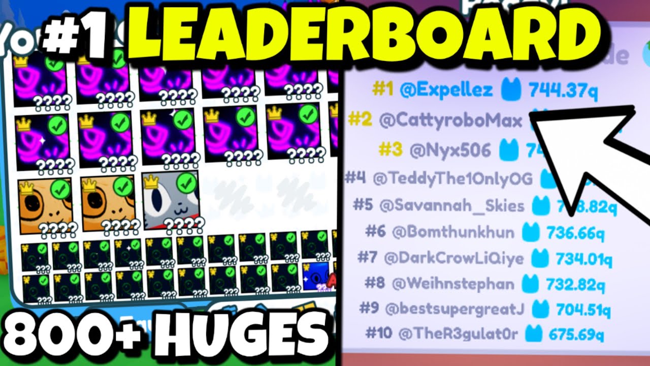 🏆I Got #1 ON THE LEADERBOARD In Pet Simulator X! (Inventory Reveal ...