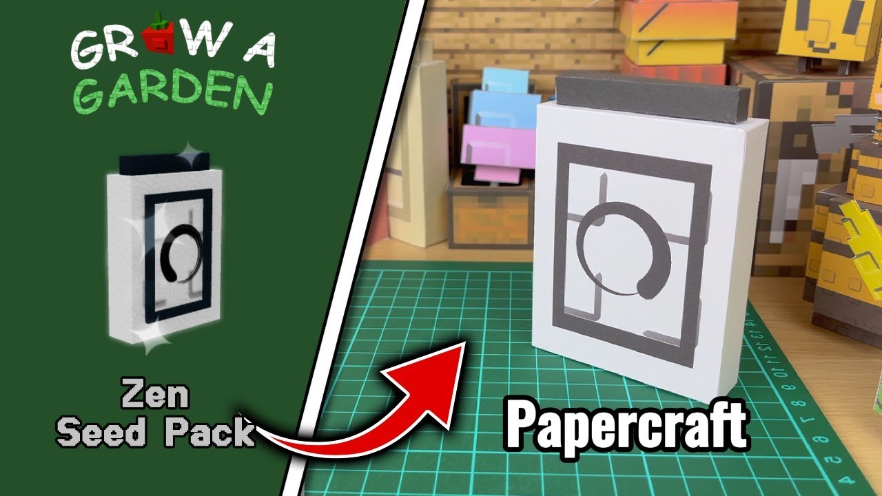 How to Make Zen Seed Pack Papercraft (Free Template Included) | Grow a ...