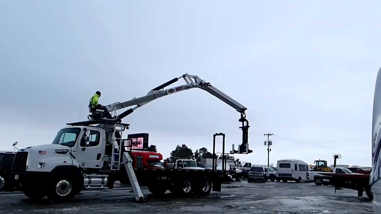 2012 FREIGHTLINER 114 SD - IMT 16000 SERIES III WALLBOARD CRANE - YouTube