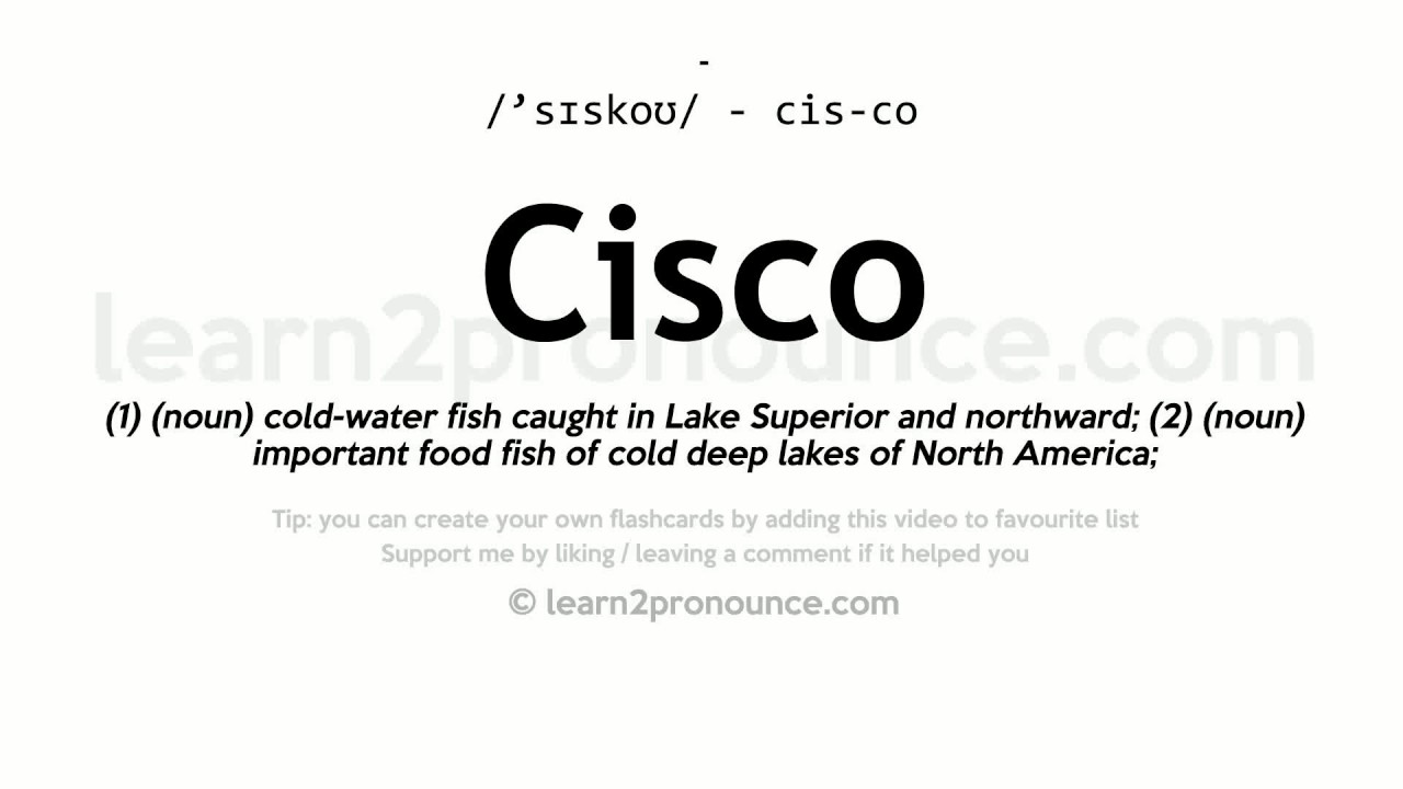 Pronunciation of Cisco | Definition of Cisco - YouTube