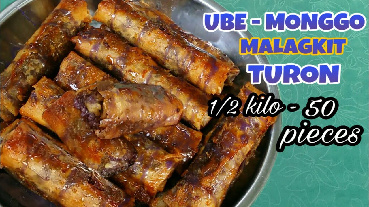 UBE TURON MALAGKIT NA MAY MONGGO AT CHEESE / TRENDING PINOY MERIENDA ...