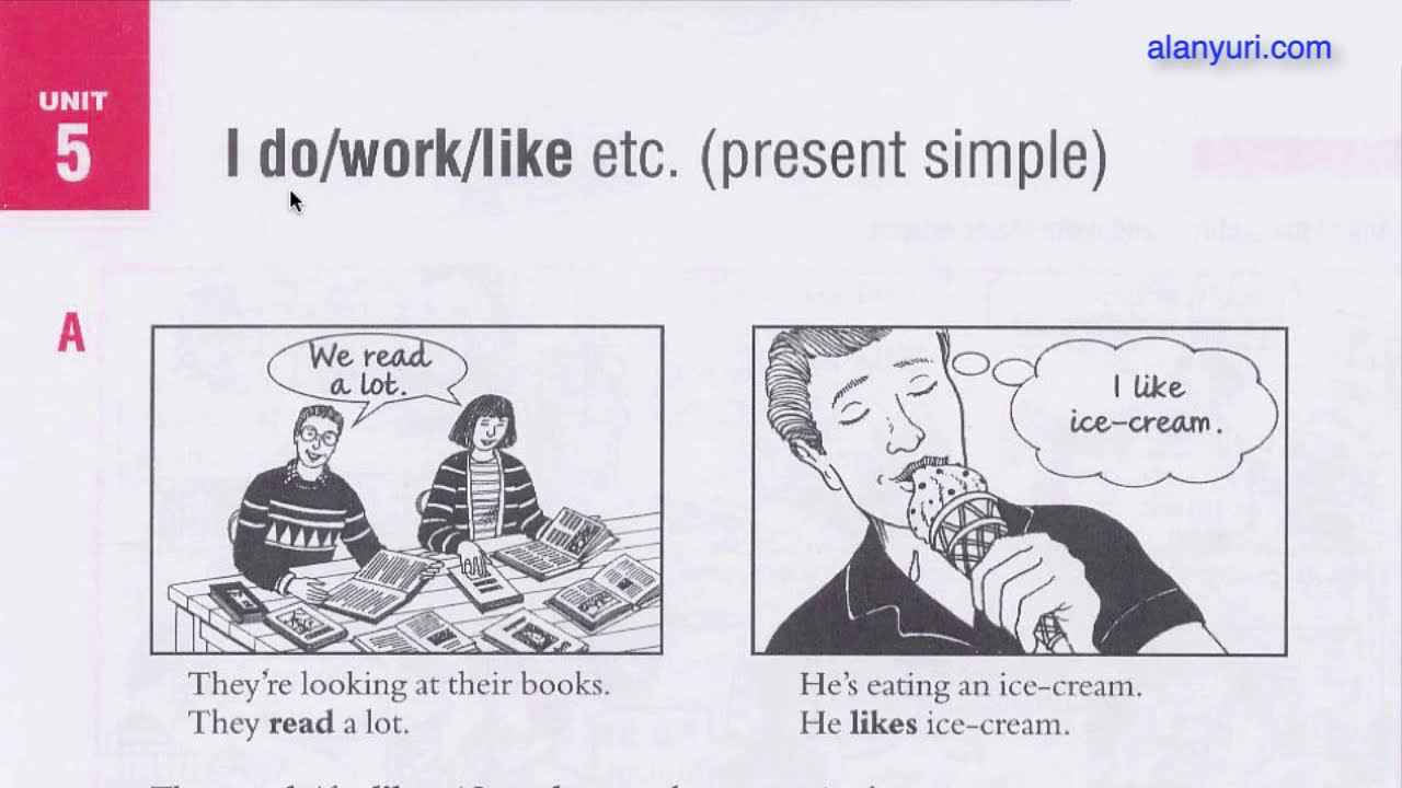 Grammar 5 - I do, work, like etc - O present simple do inglês - Aula de inglês - YouTube