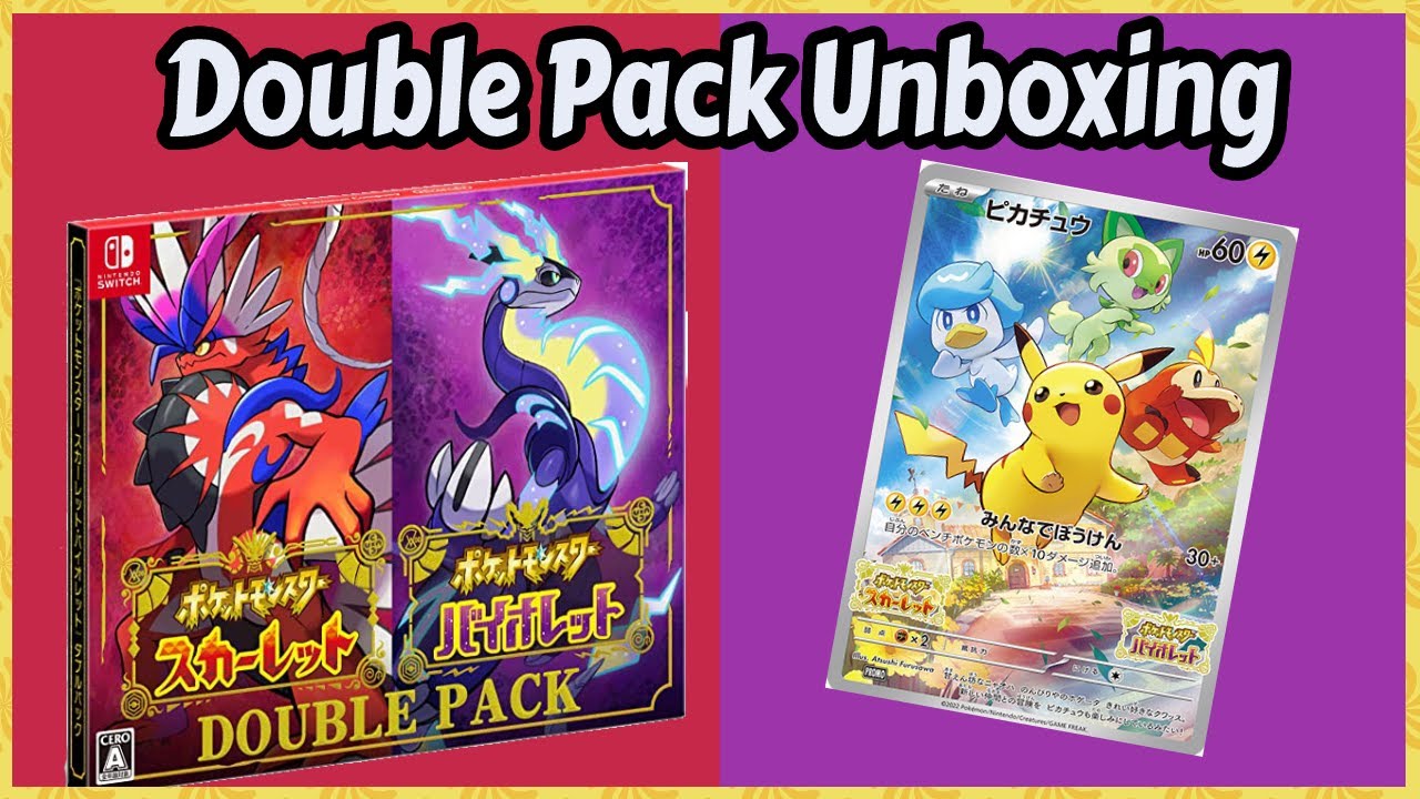 Pokémon Scarlet & Violet Japanese Double Pack Unboxing + 10 Packs of ...