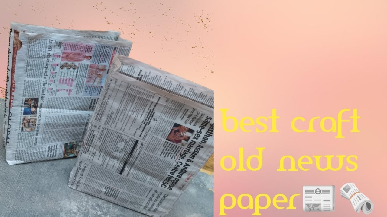 Diy:best craft out of waste materia/old news paper craft/ - YouTube