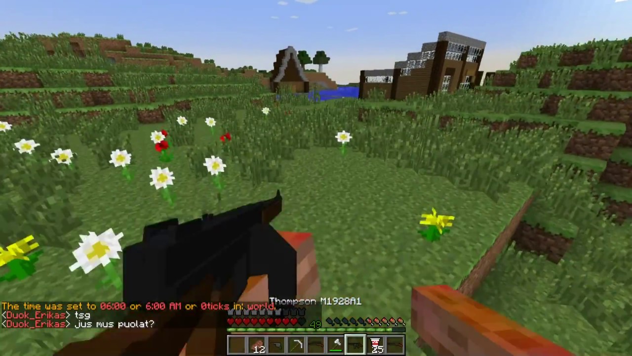 Trečiasis pasaulinis karas. Pirmasis karas. Ginklai minecraft'e?? - YouTube