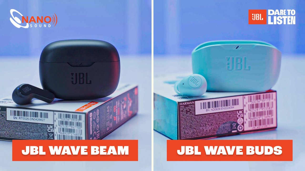 កាសប៊្លូធូសលំដាប់ថវិកាស៊េរីថ្មី JBL WAVE BEAM Vs JBL WAVE BUDS - YouTube